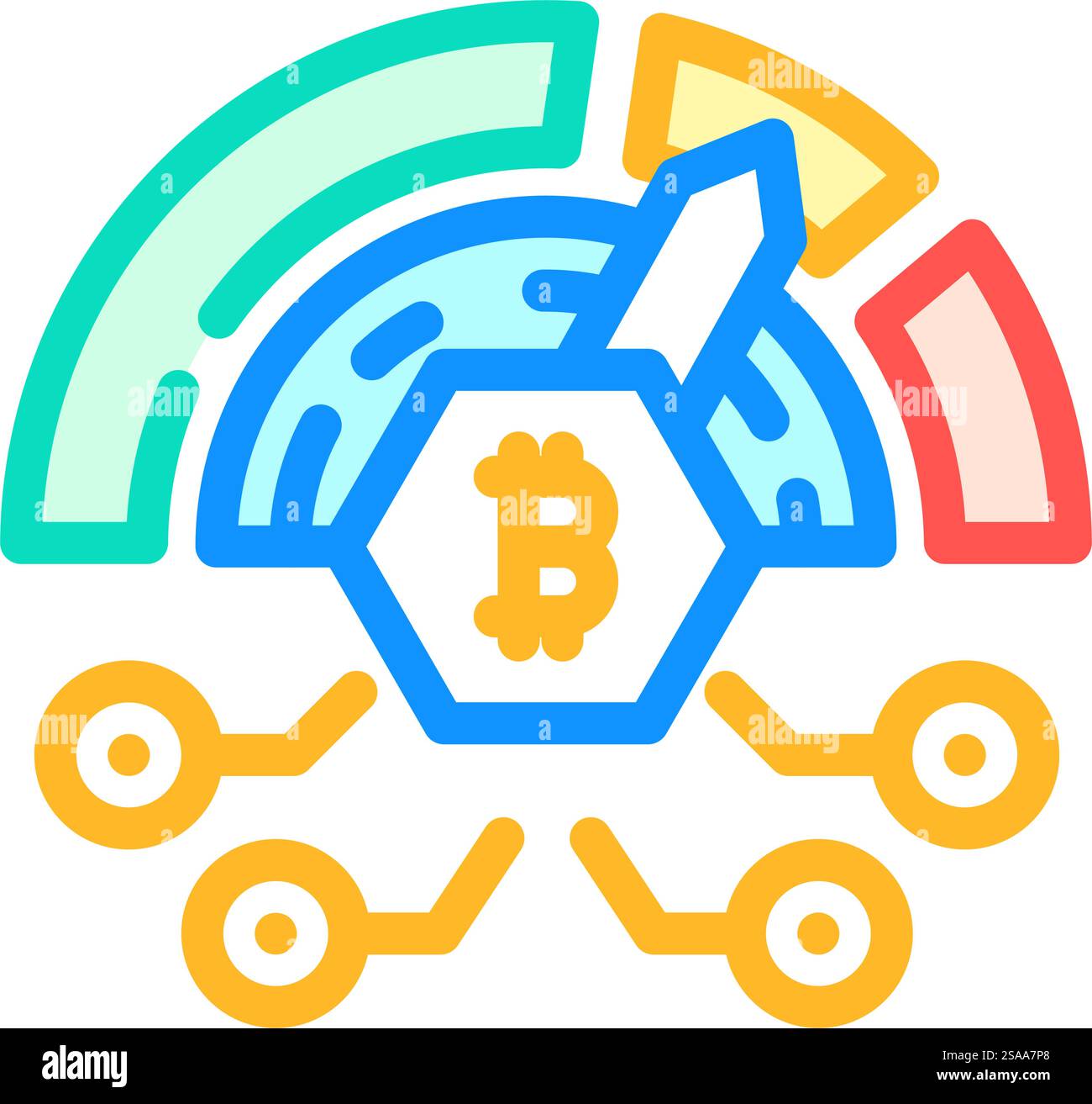 difficulty cryptocurrency mining color icon vector. difficulty cryptocurrency mining sign ...