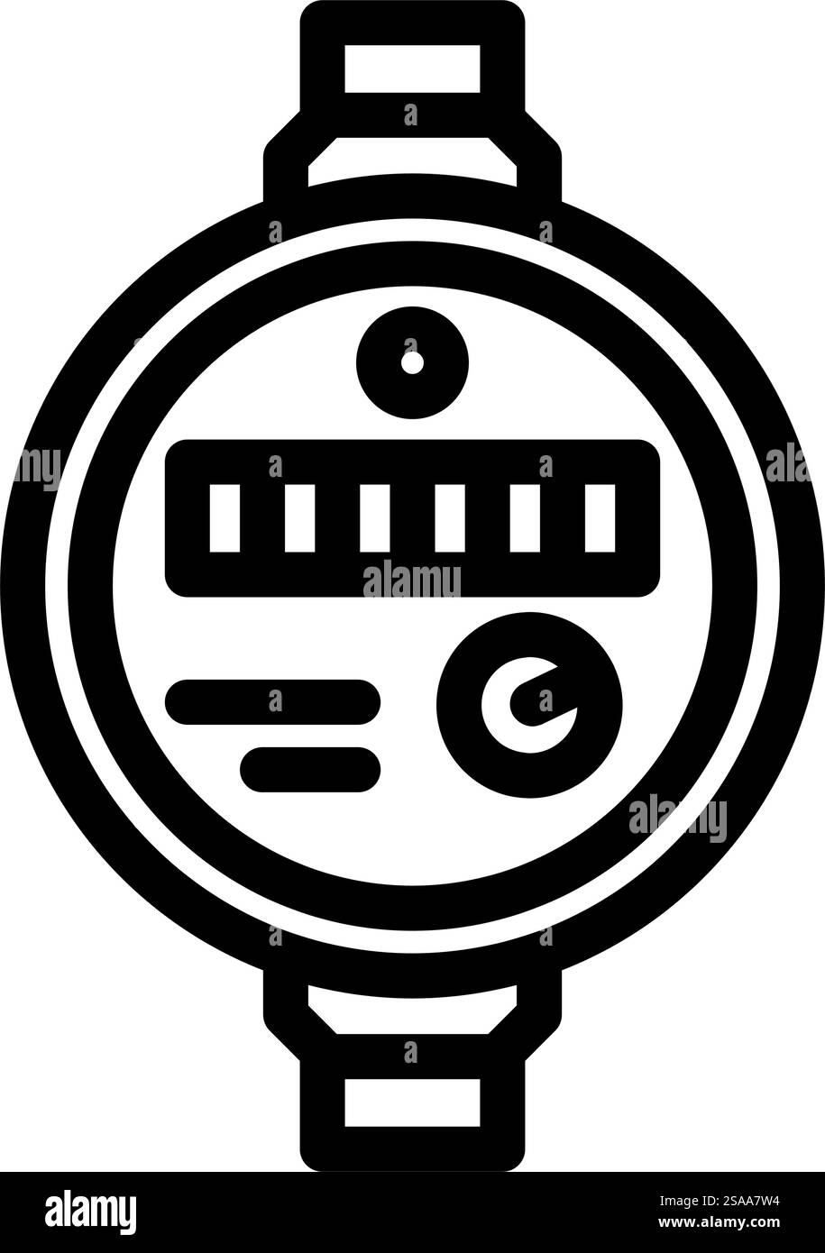 meter water saving line icon vector. meter water saving sign. isolated ...