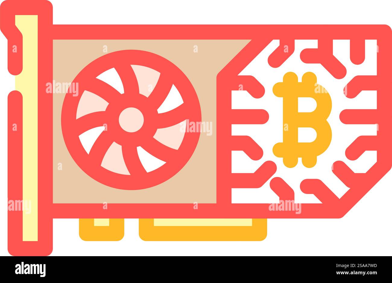 gpu cryptocurrency mining color icon vector. gpu cryptocurrency mining ...