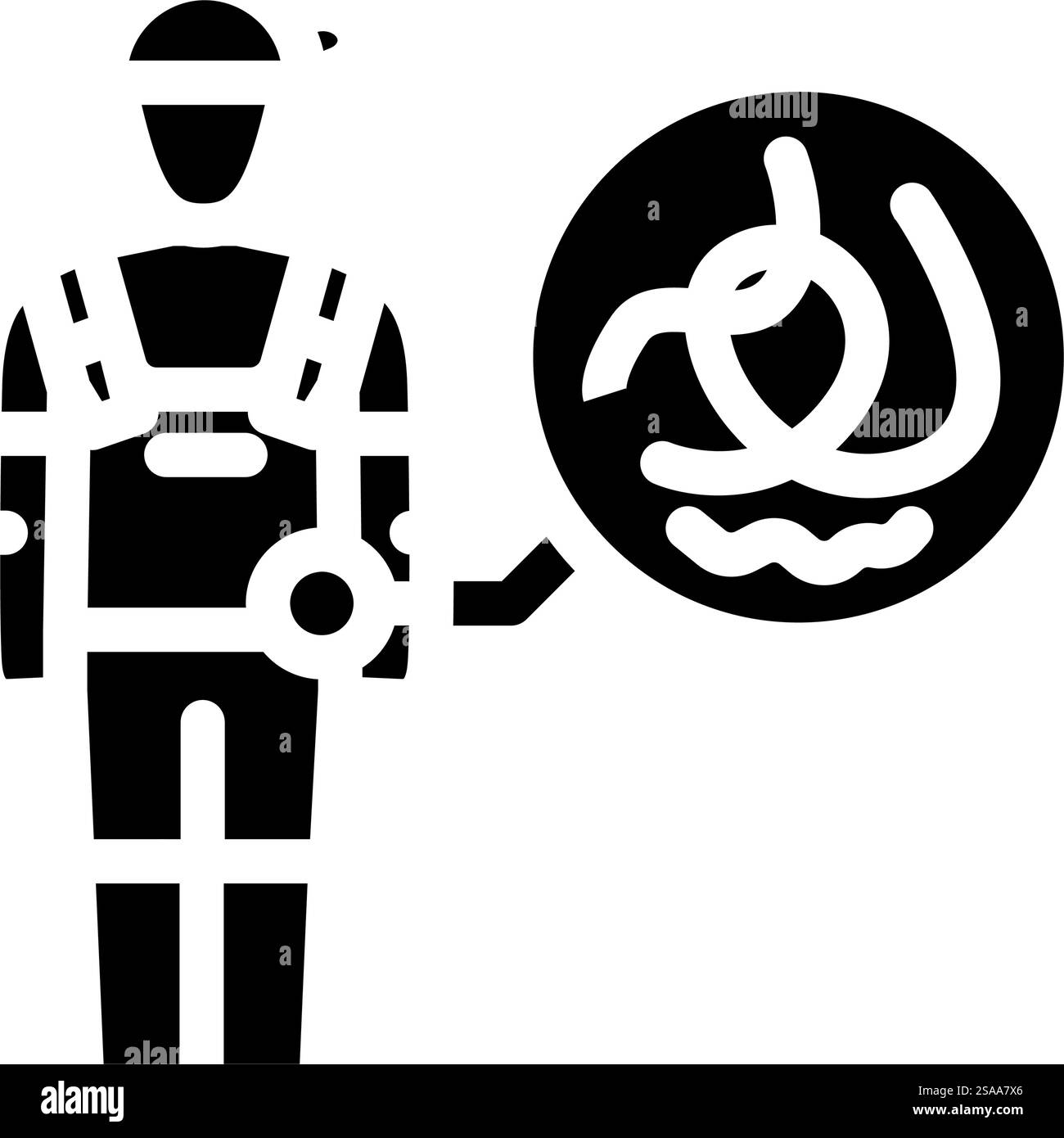 kid boy helminth worm glyph icon vector. kid boy helminth worm sign ...