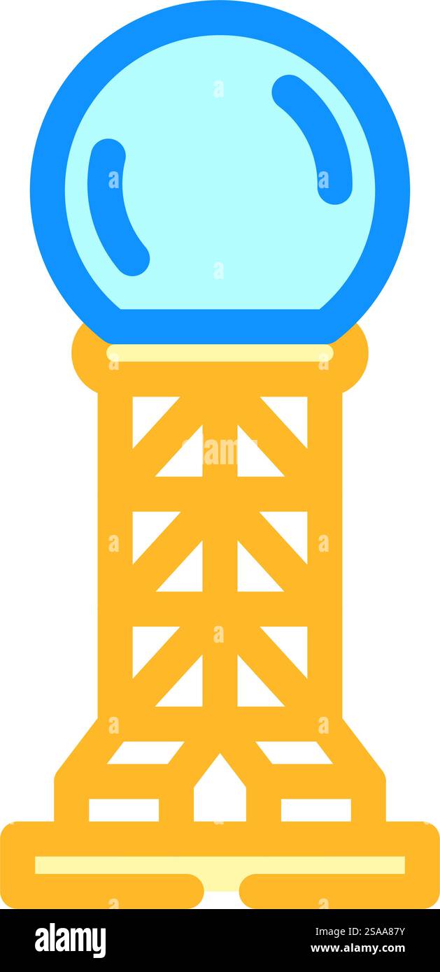 weather radar hurricane disaster color icon vector. weather radar ...