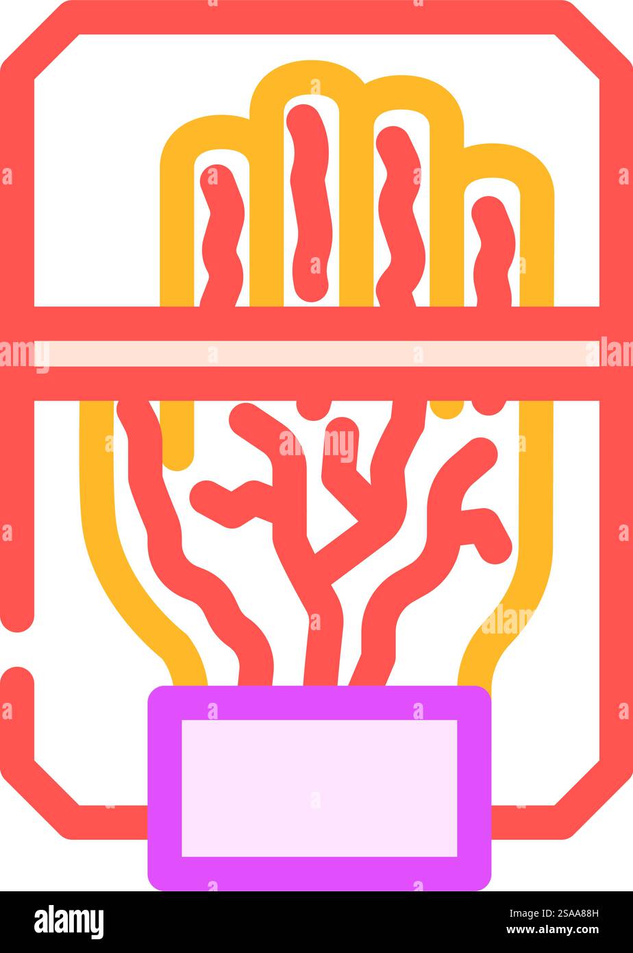 palm vein recognition color icon vector. palm vein recognition sign ...