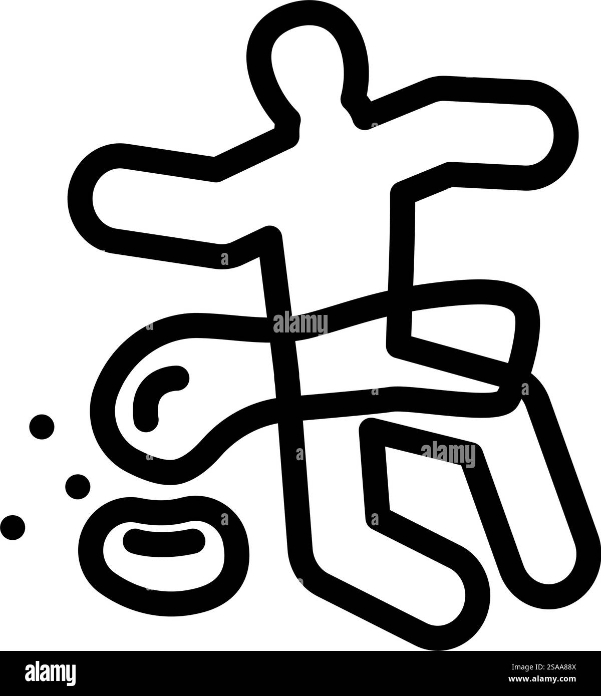 homicide crime line icon vector. homicide crime sign. isolated contour ...