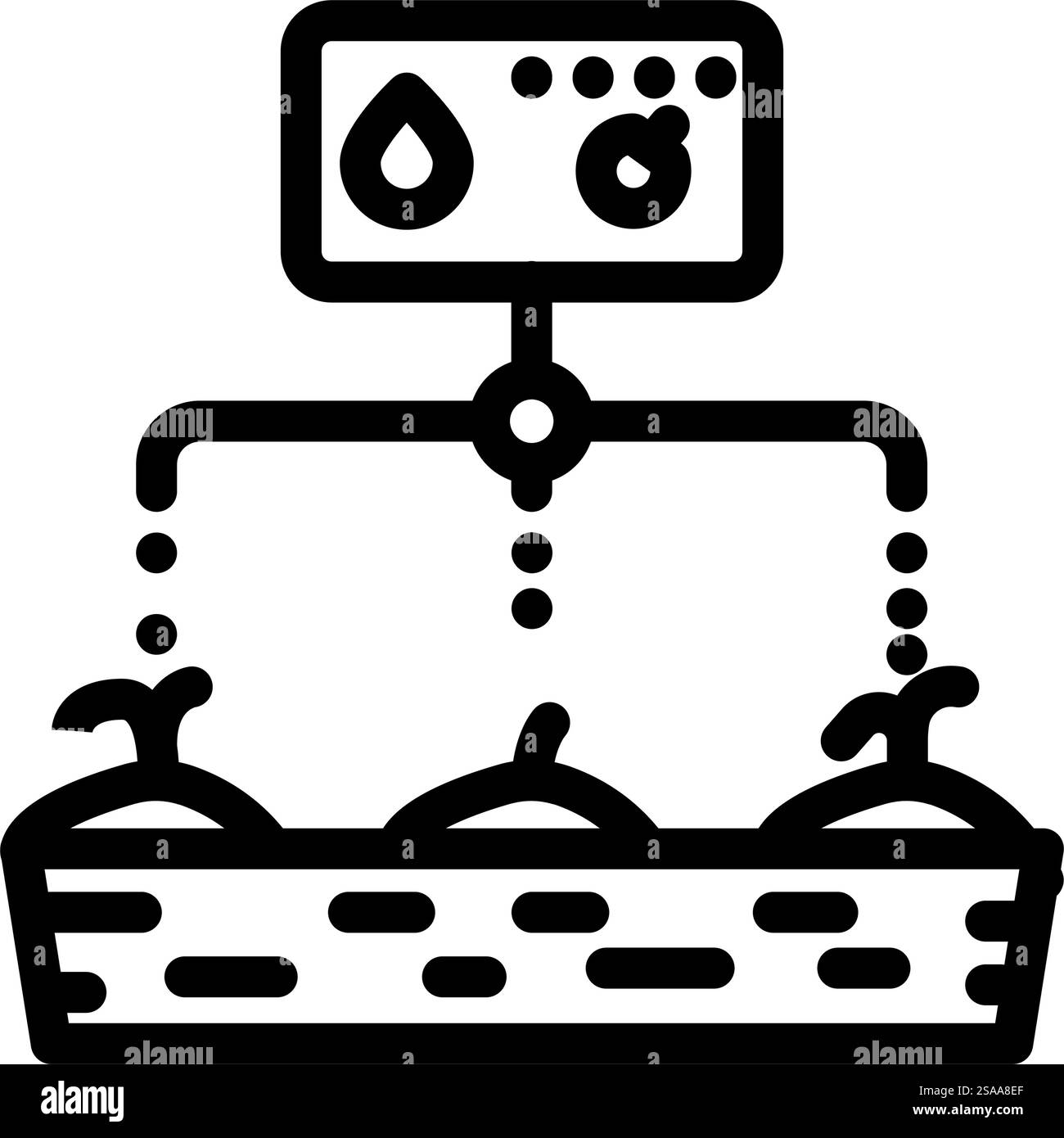 rain barrel water saving line icon vector. rain barrel water saving ...