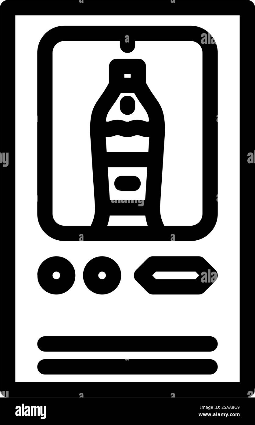 bottle refill station line icon vector. bottle refill station sign ...