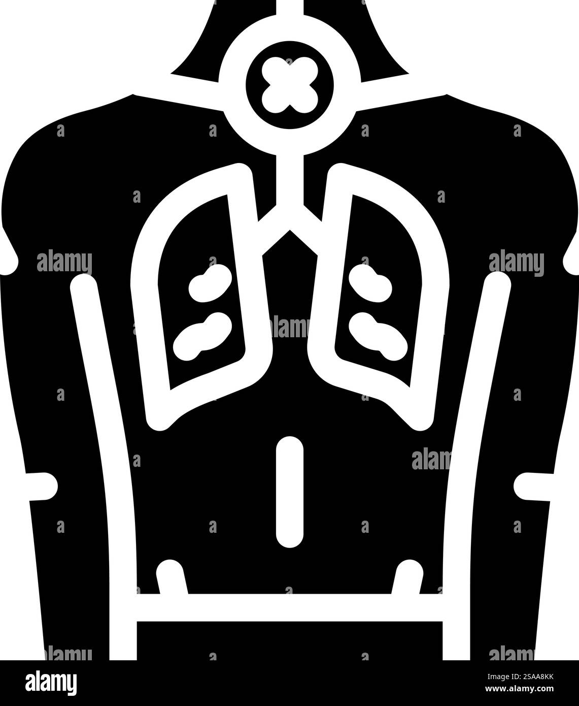 shortness of breath disease symptom glyph icon vector. shortness of ...