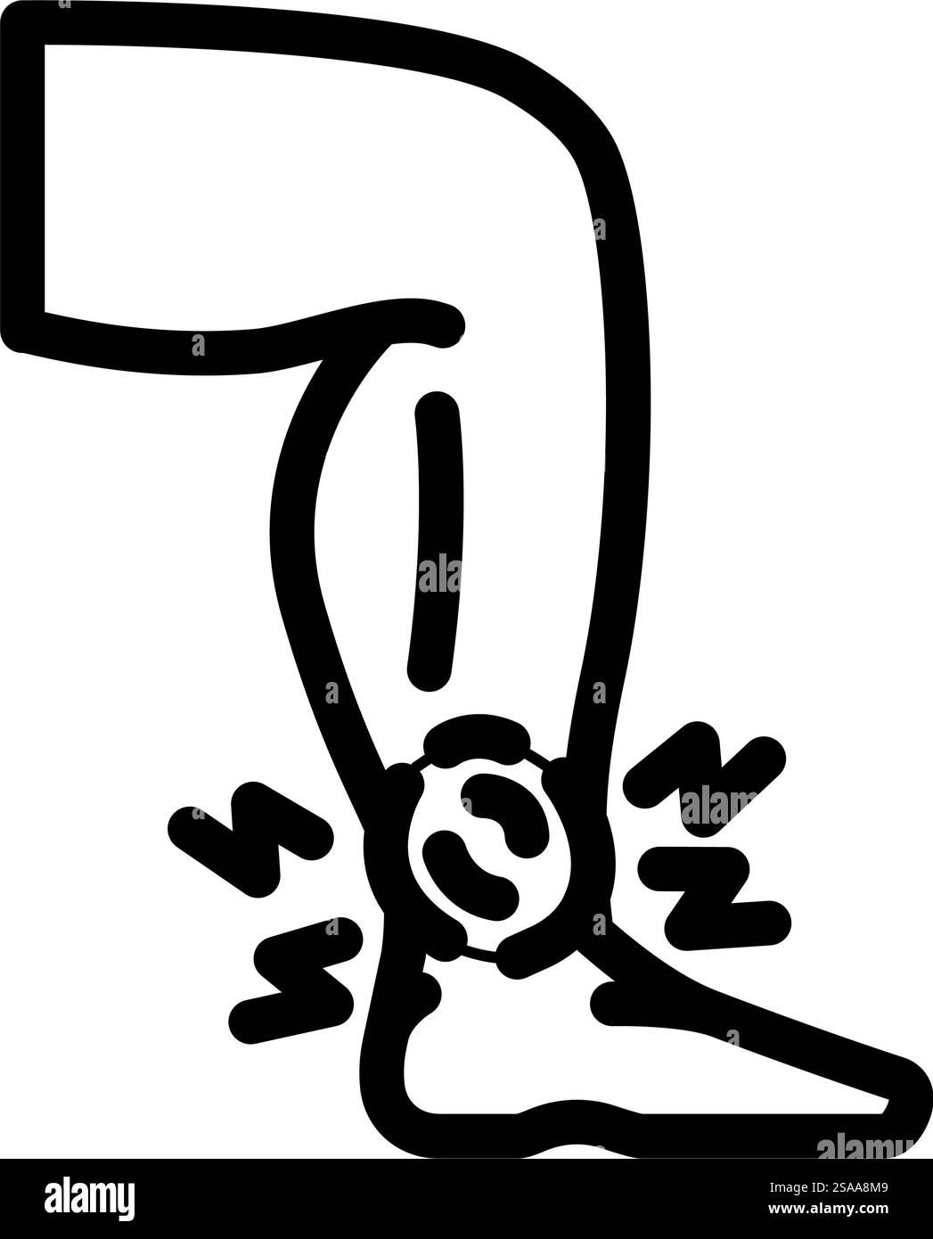 swelling inflammation disease symptom line icon vector. swelling ...