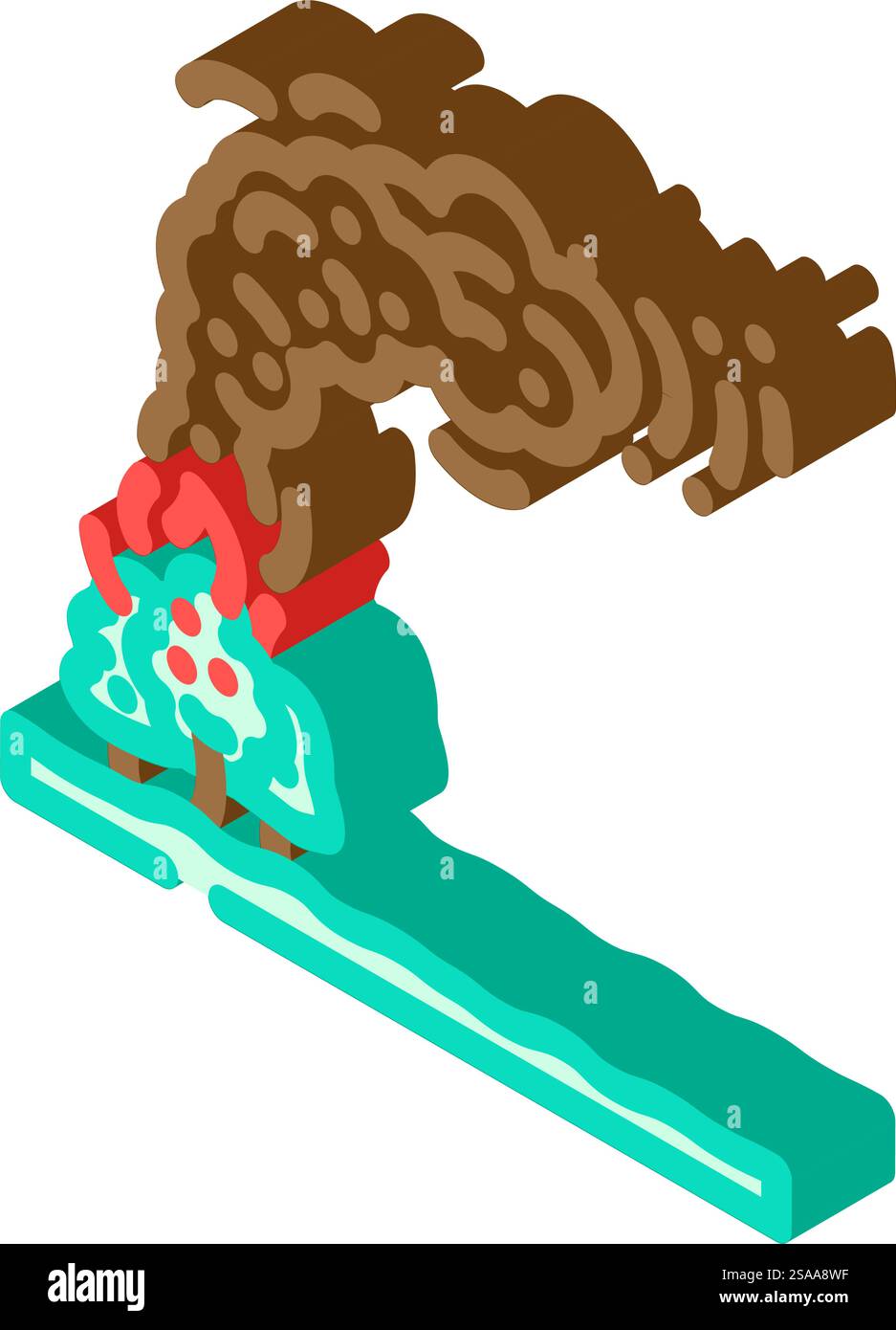 smoke cloud wildfire disaster isometric icon vector. smoke cloud ...