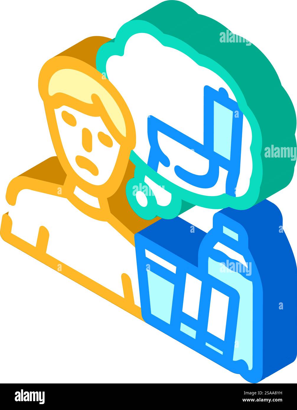 excessive thirst urination disease symptom isometric icon vector ...