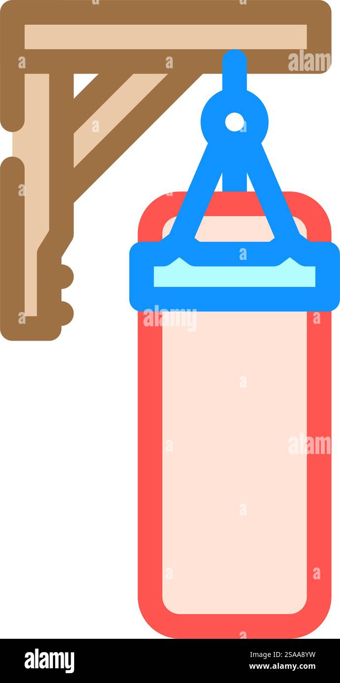 punching bag fitness tool color icon vector. punching bag fitness tool ...