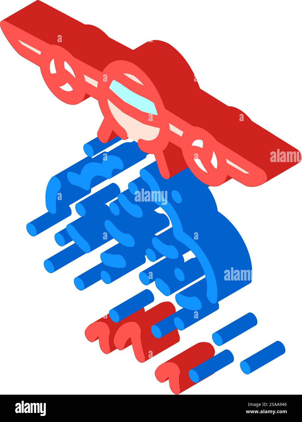 firefighting plane wildfire disaster isometric icon vector ...