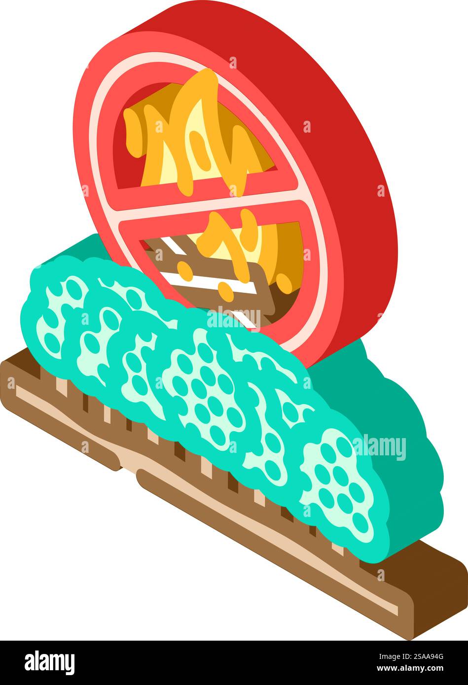forest fire prohibited isometric icon vector. forest fire prohibited ...