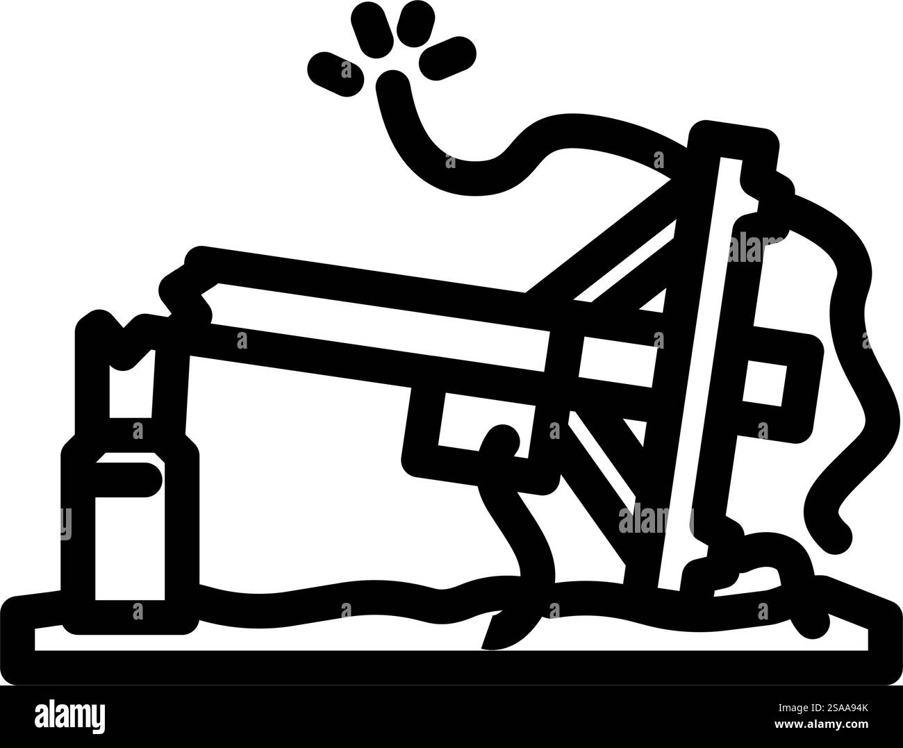 power outage hurricane disaster line icon vector. power outage ...