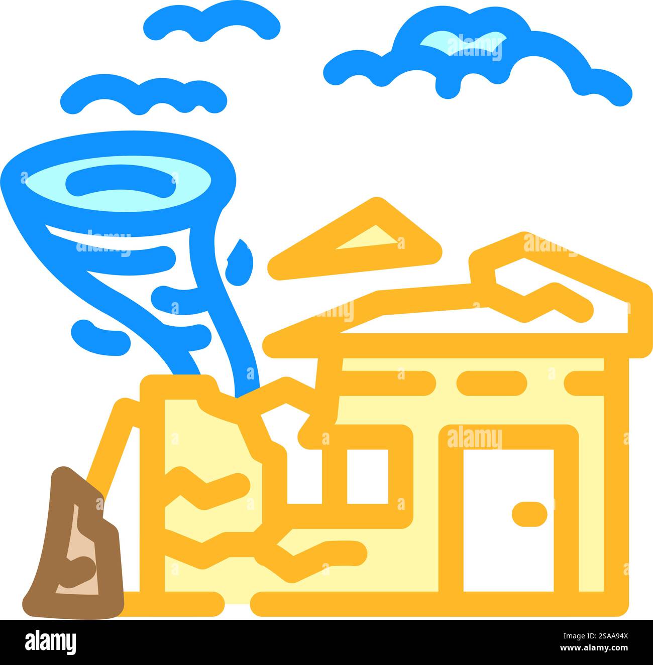 damage hurricane disaster color icon vector. damage hurricane disaster ...