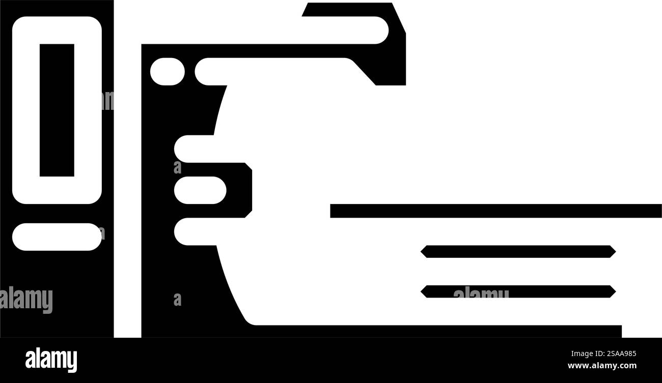 radiation machine cancer treatment glyph icon vector. radiation machine ...