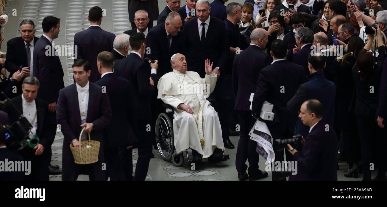 January 29, 2025 - Vatican City. POPE FRANCIS during the wednesday ...