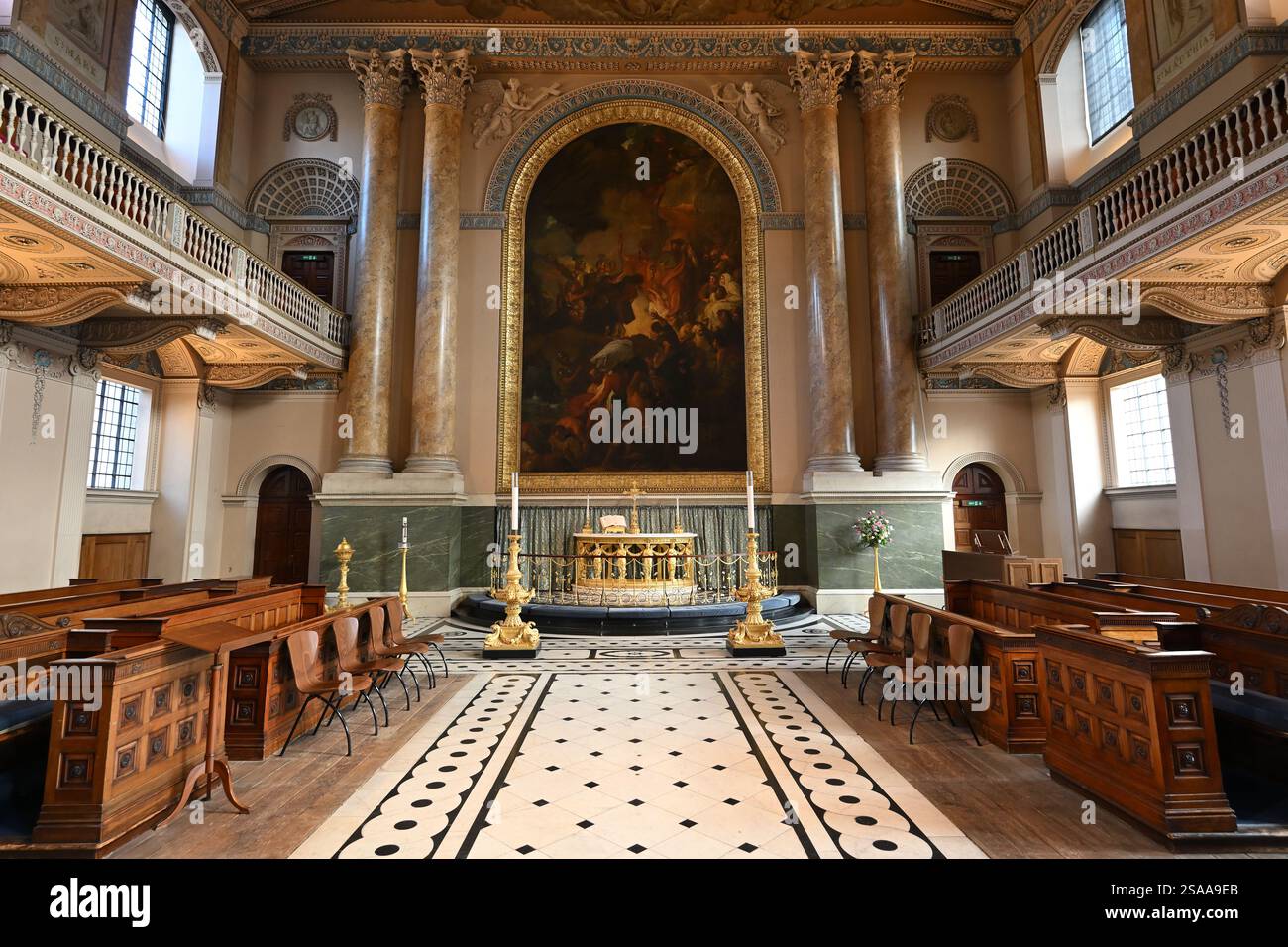 The Old Royal Naval College Chapel in Greenwich, London, UK Stock Photo ...