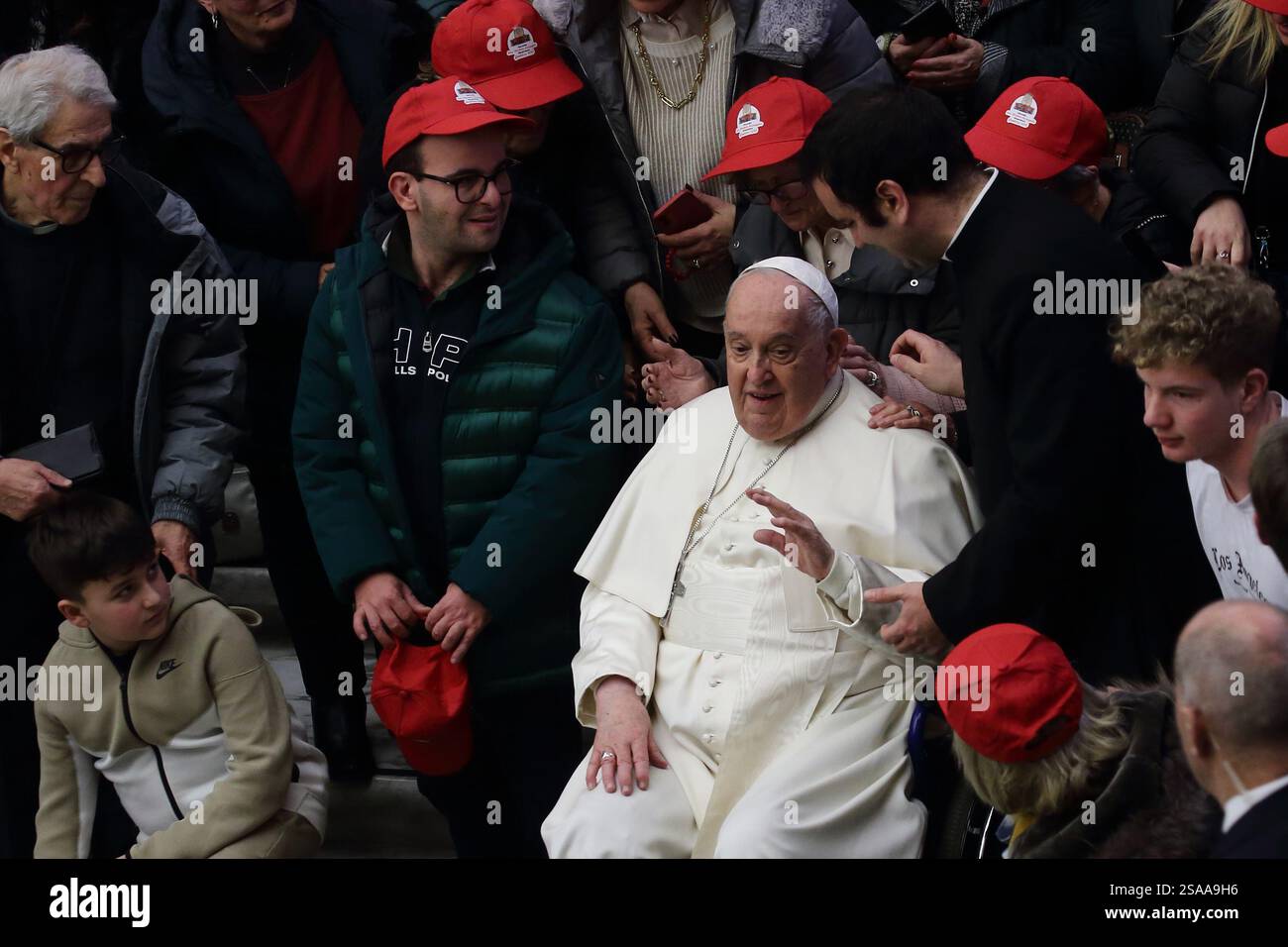 January 29, 2025 - Vatican City. POPE FRANCIS during the wednesday ...