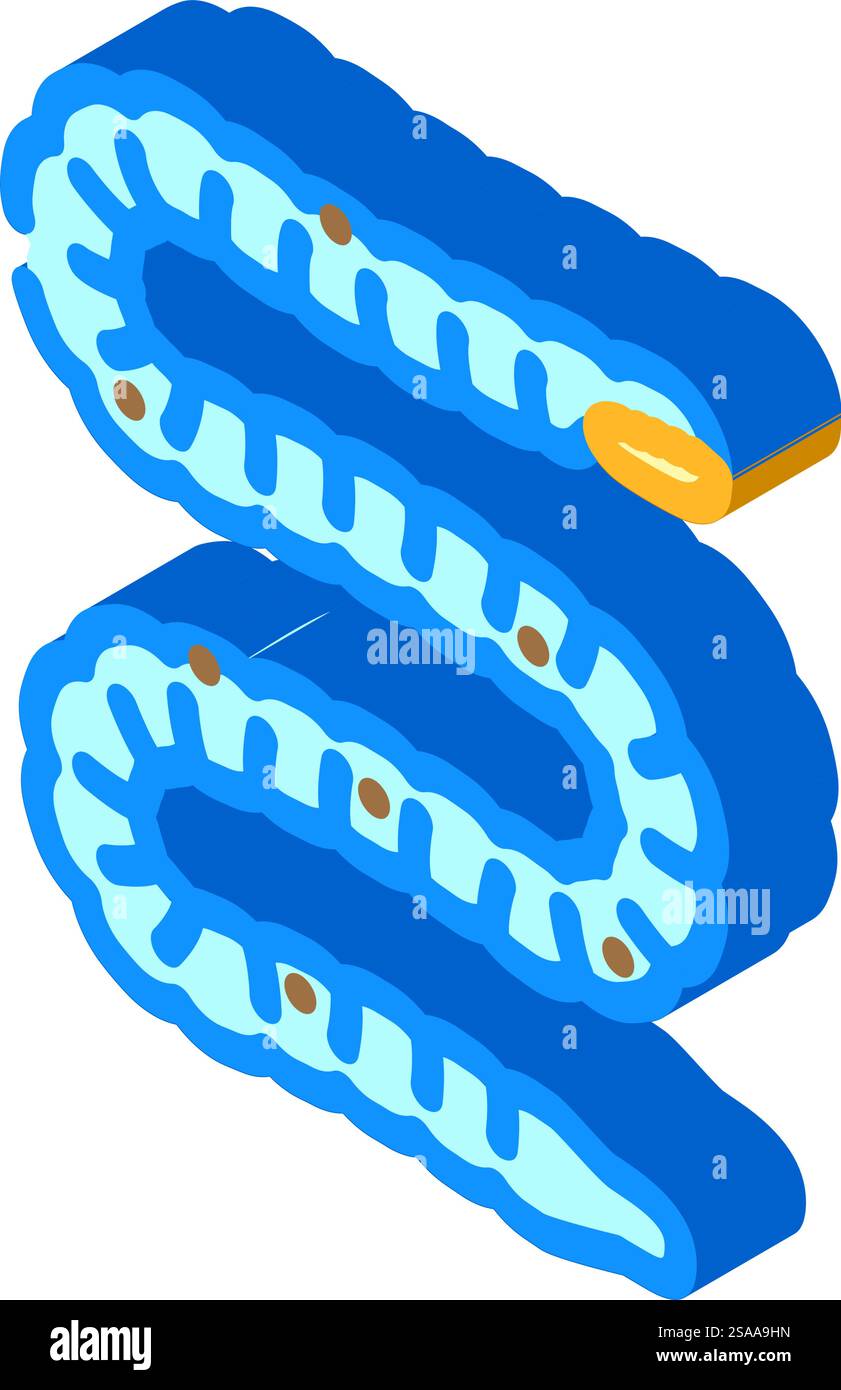 tapeworm parasite isometric icon vector. tapeworm parasite sign ...