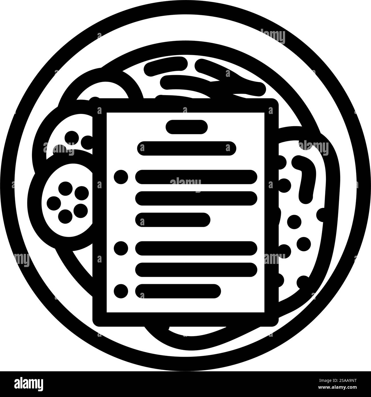 recipe vegan food line icon vector. recipe vegan food sign. isolated ...