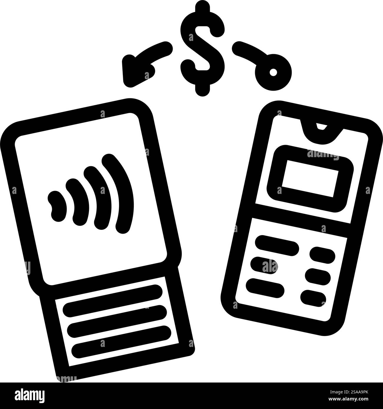 wireless data transfer line icon vector. wireless data transfer sign ...