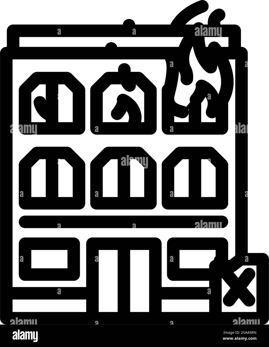 arson crime line icon vector. arson crime sign. isolated contour symbol ...