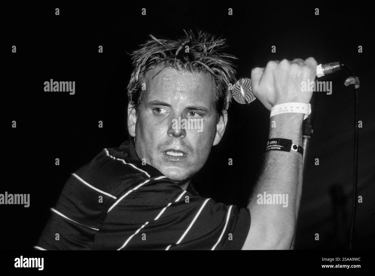 Jason Perry from the Suffolk alternative rock band A playing at Reading ...