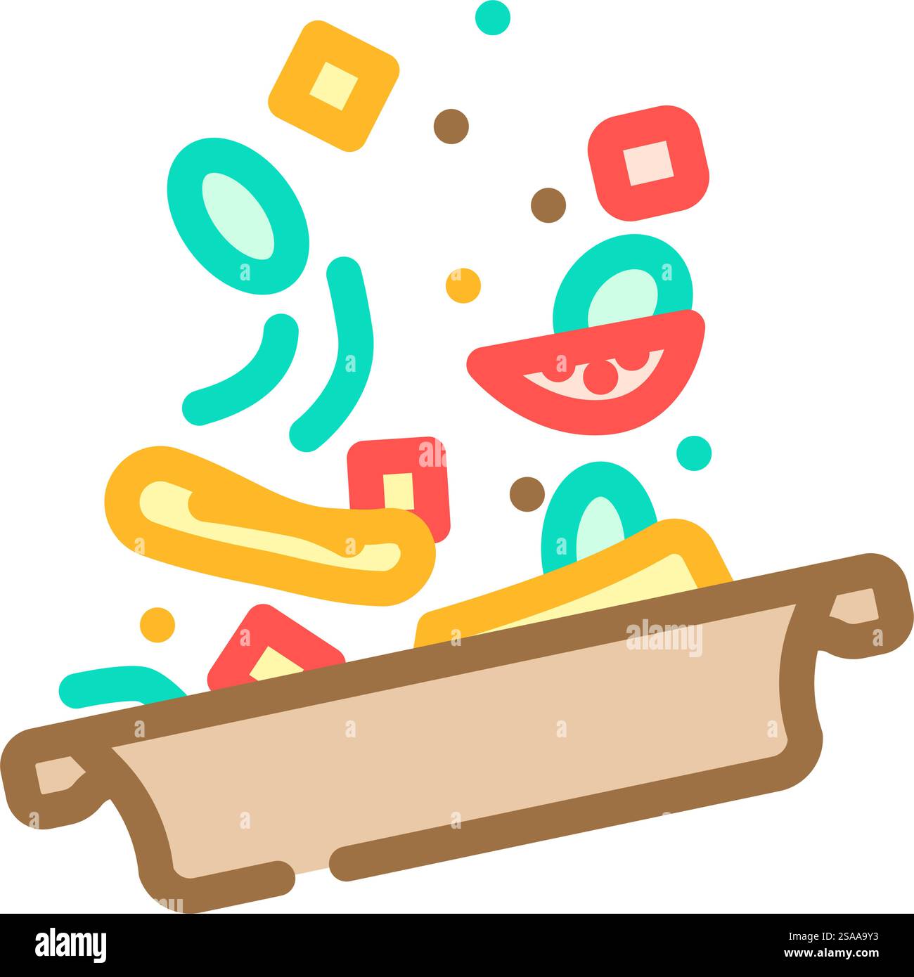 veggie stir fry vegan food color icon vector. veggie stir fry vegan ...
