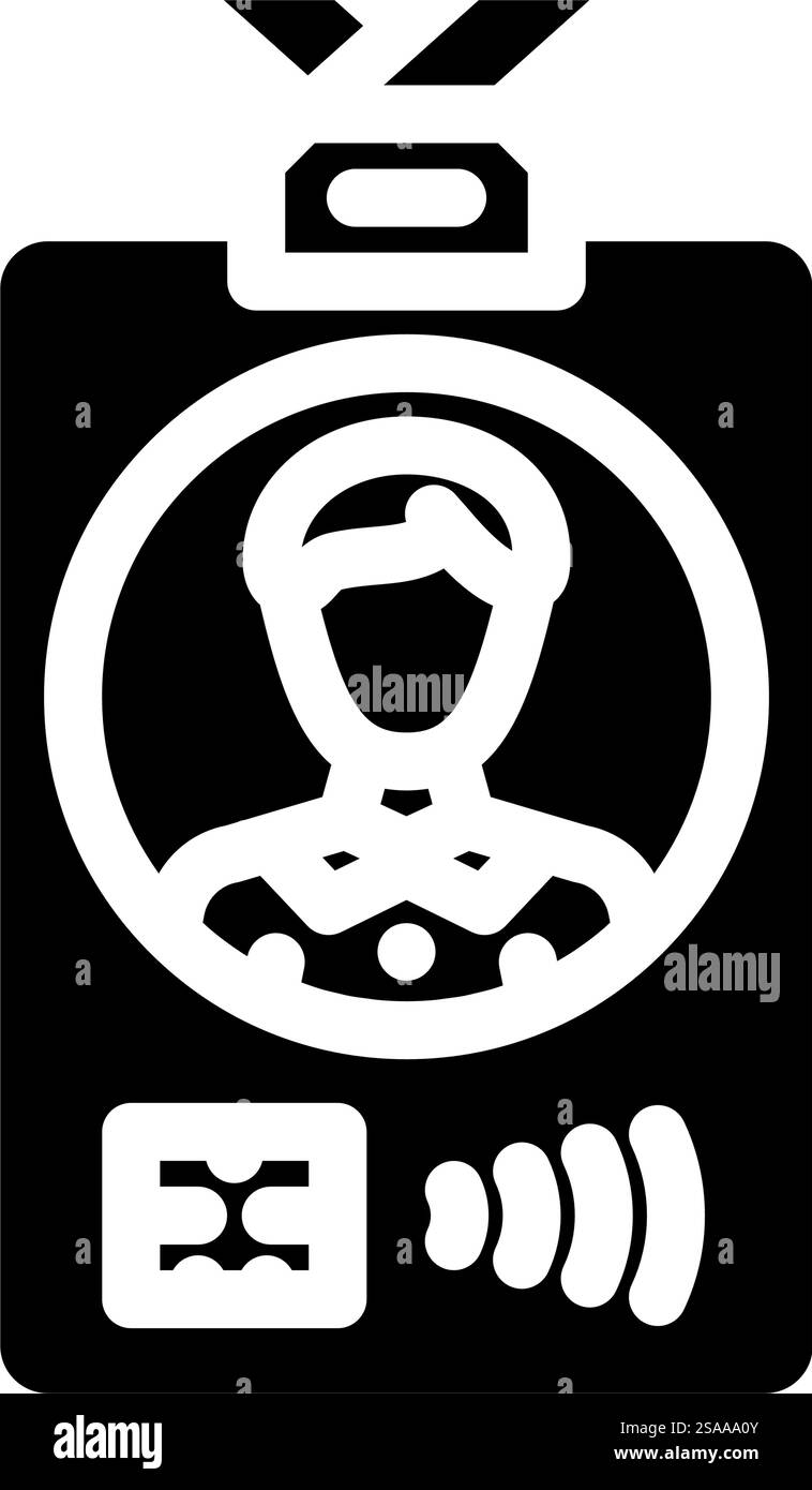 smart card with nfc glyph icon vector. smart card with nfc sign ...