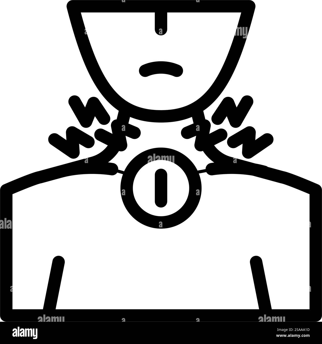 sore throat hoarseness disease symptom line icon vector. sore throat ...