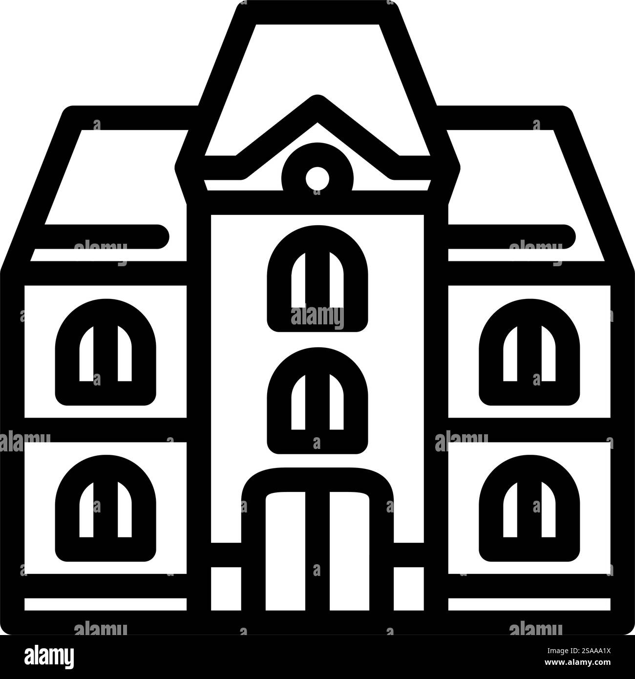 education school building line icon vector. education school building ...