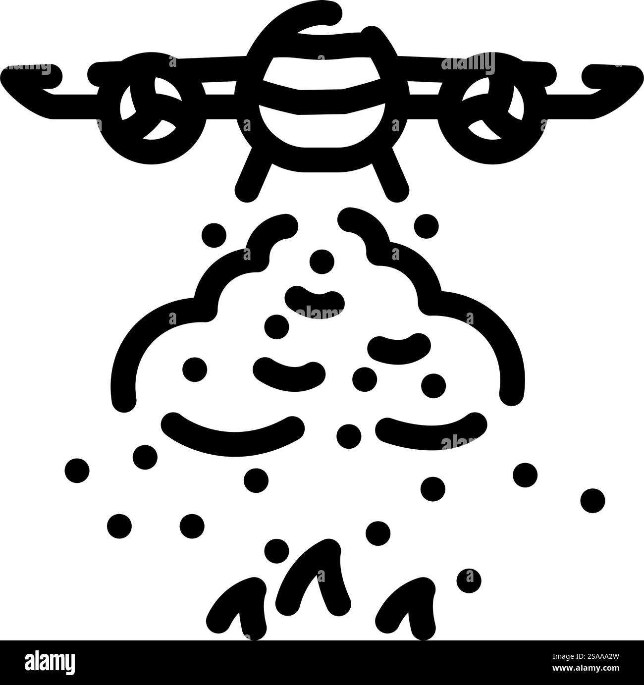 firefighting plane wildfire disaster line icon vector. firefighting ...