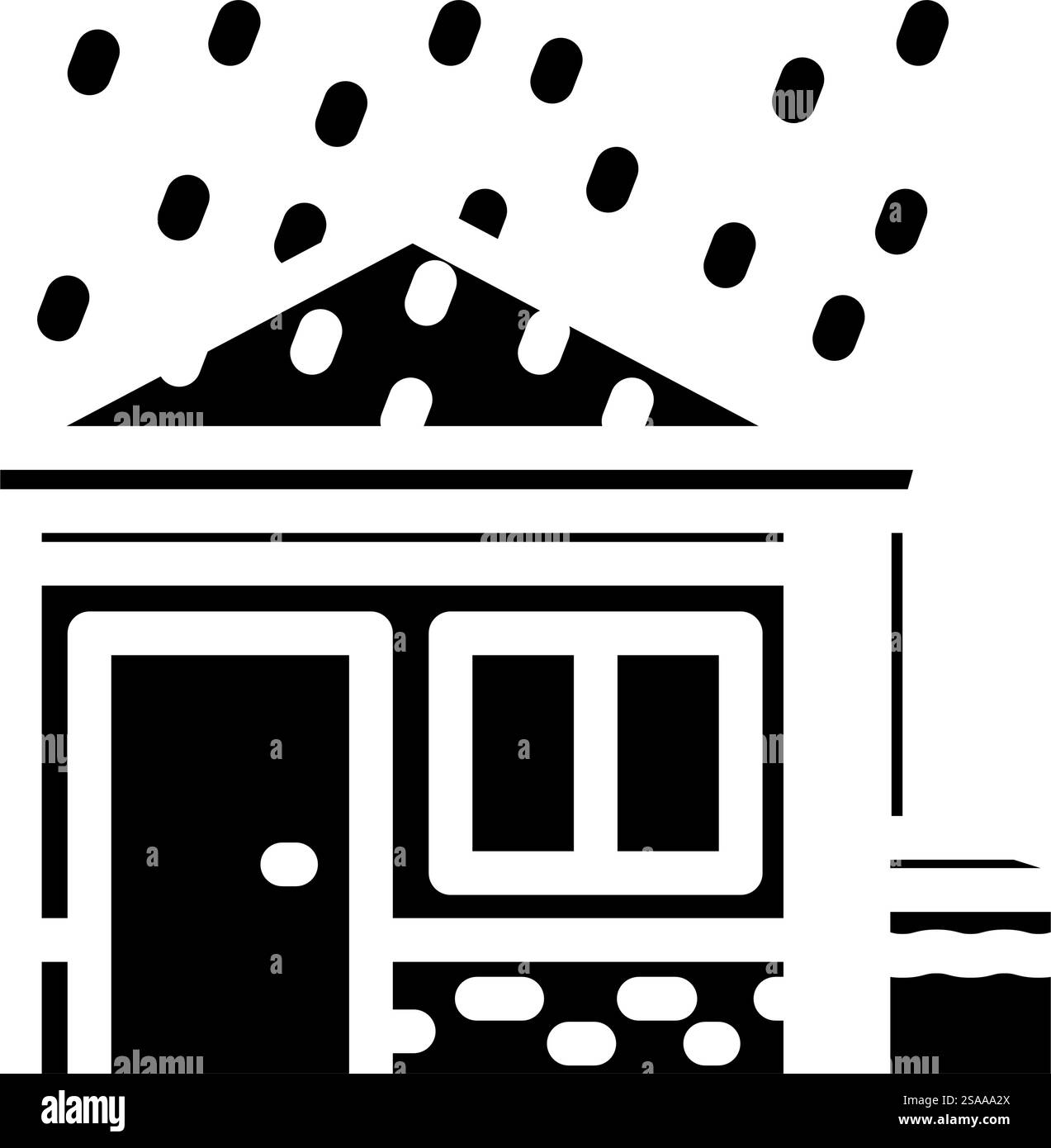 rainwater harvesting water saving glyph icon vector. rainwater ...