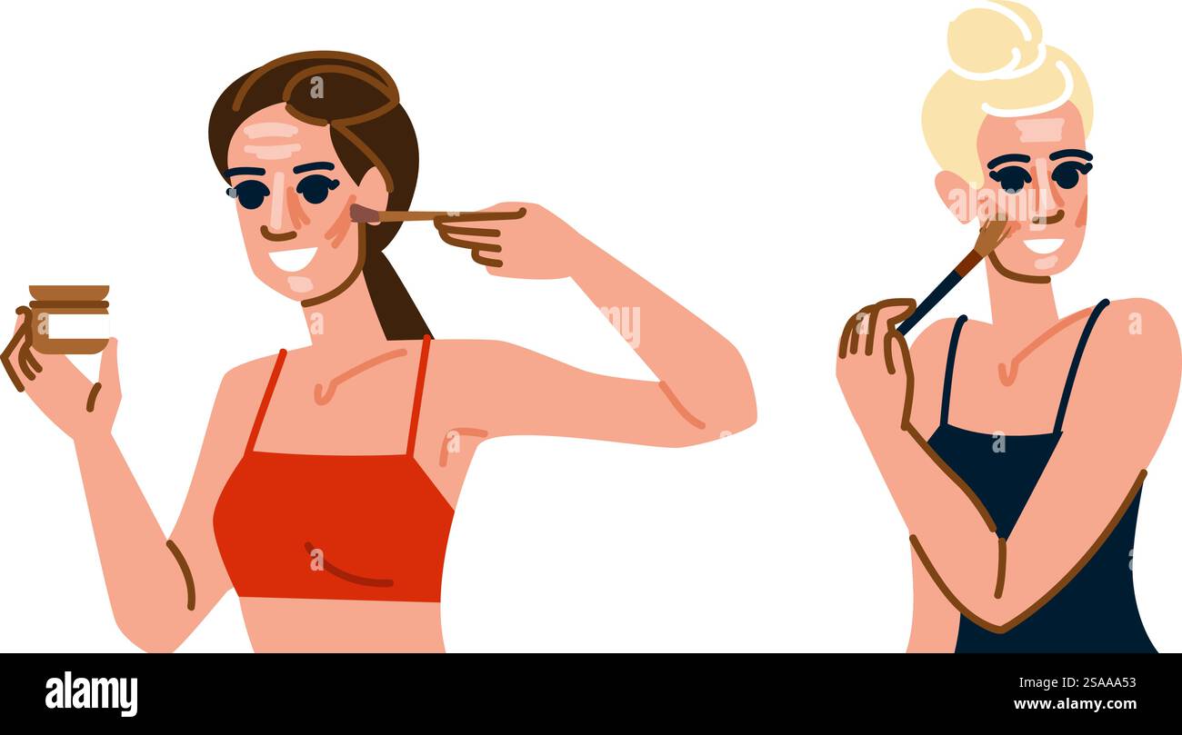 sculpt contouring makeup vector. blend chisel, shade illuminate ...