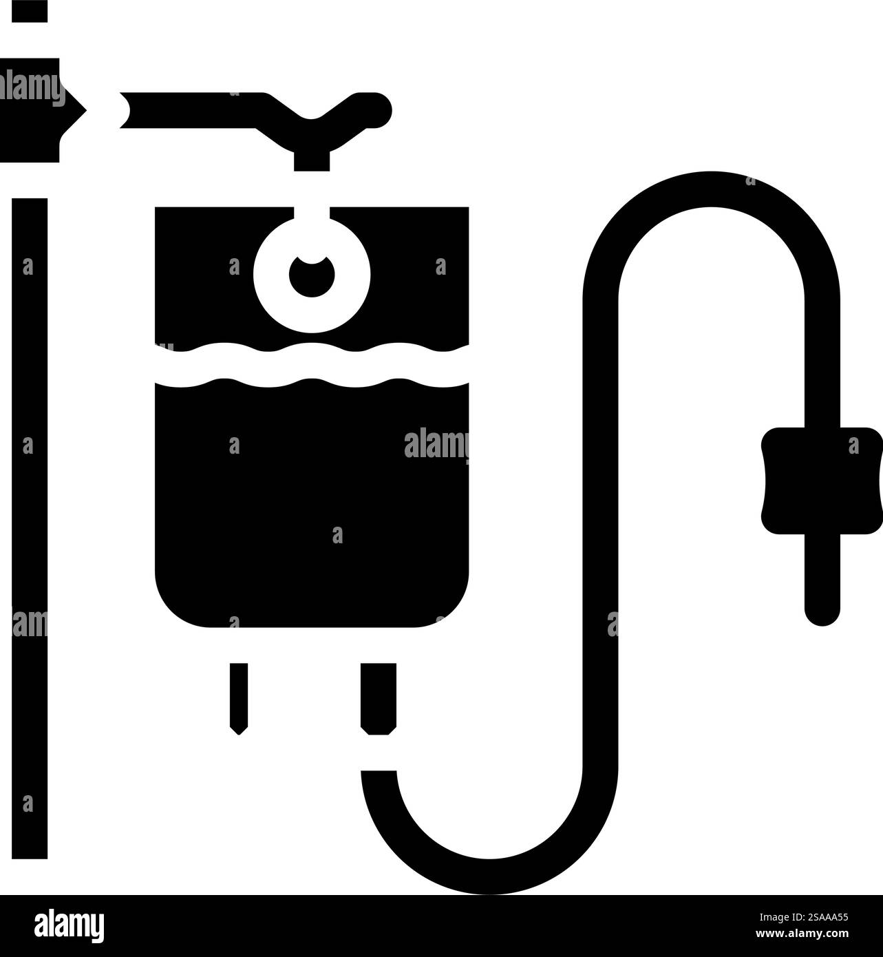 iv drip cancer treatment glyph icon vector. iv drip cancer treatment ...