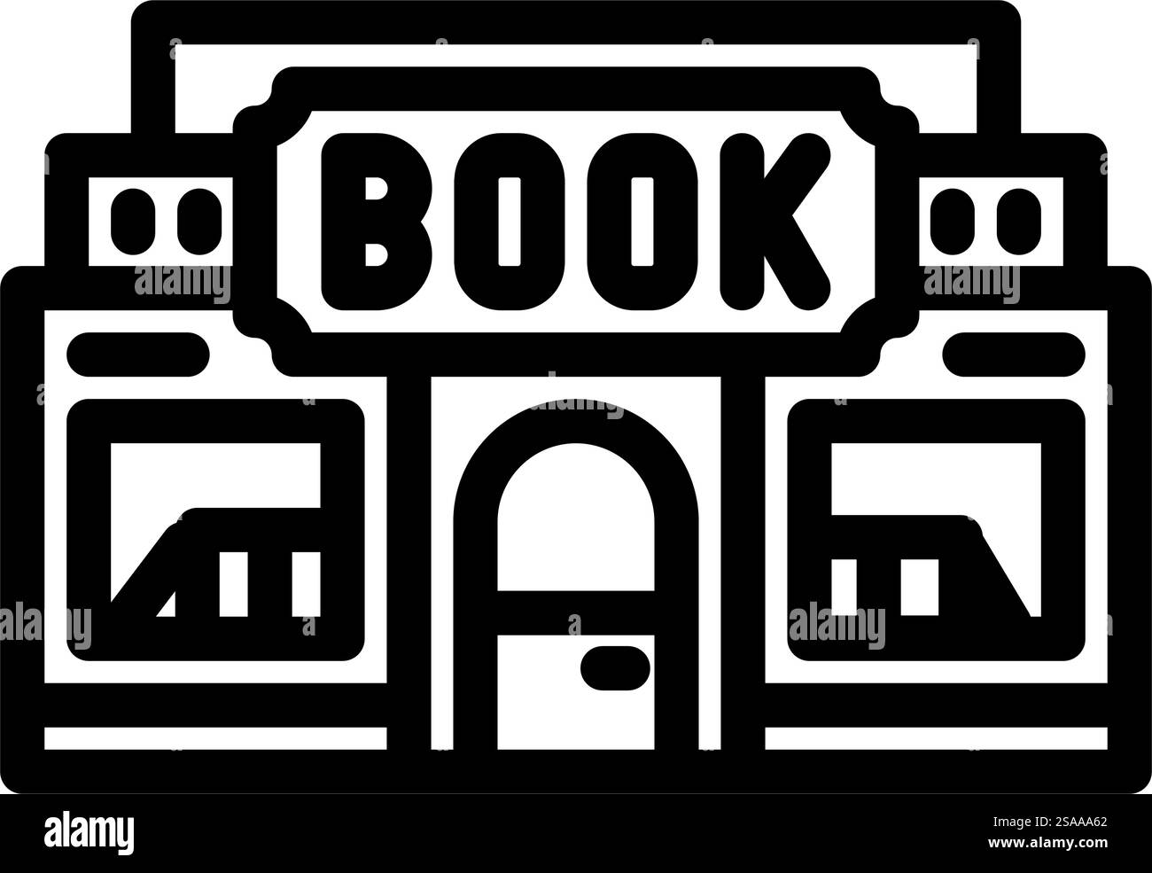 bookshop shop line icon vector. bookshop shop sign. isolated contour ...