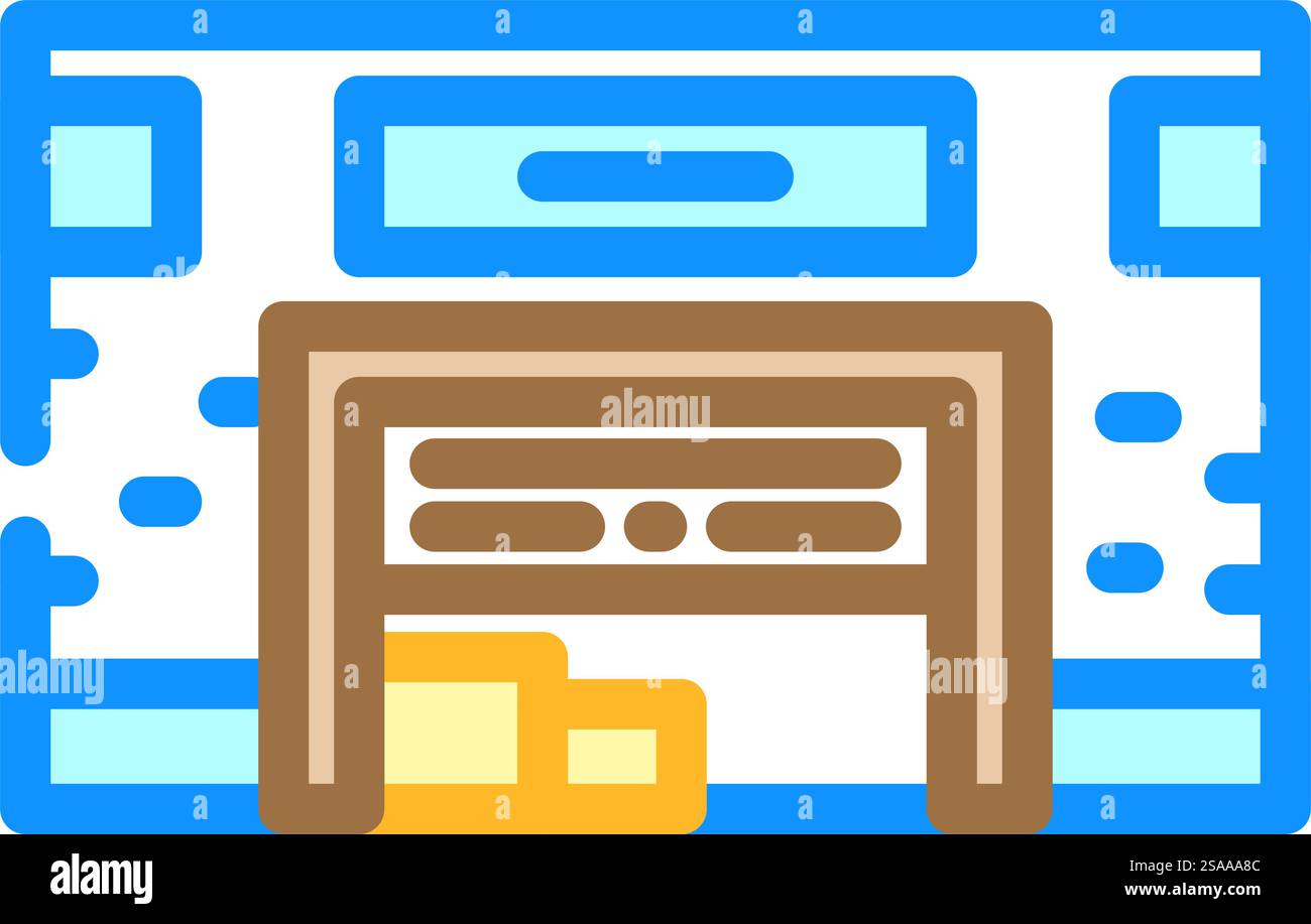 bucket shop color icon vector. bucket shop sign. isolated symbol ...