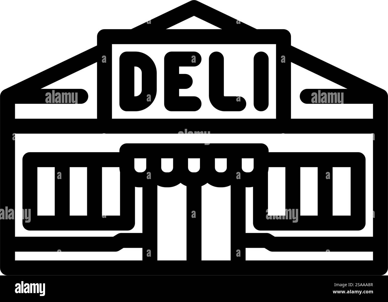 commissary shop line icon vector. commissary shop sign. isolated ...