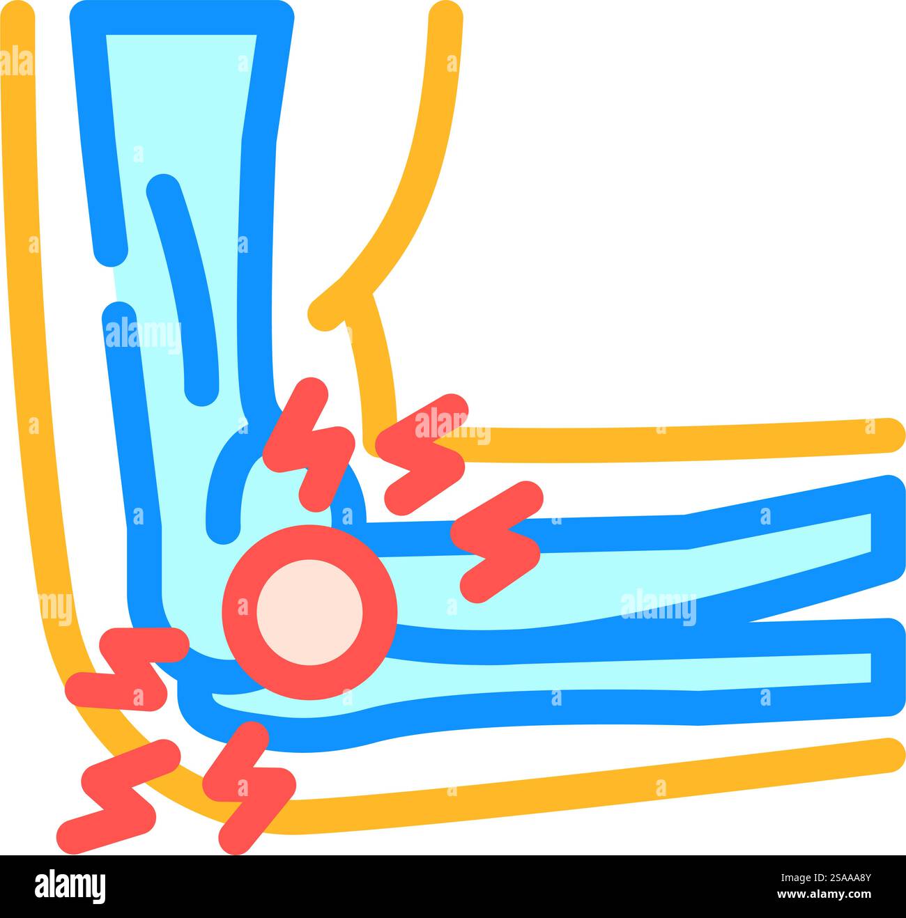 muscle joint pain disease symptom color icon vector. muscle joint pain ...