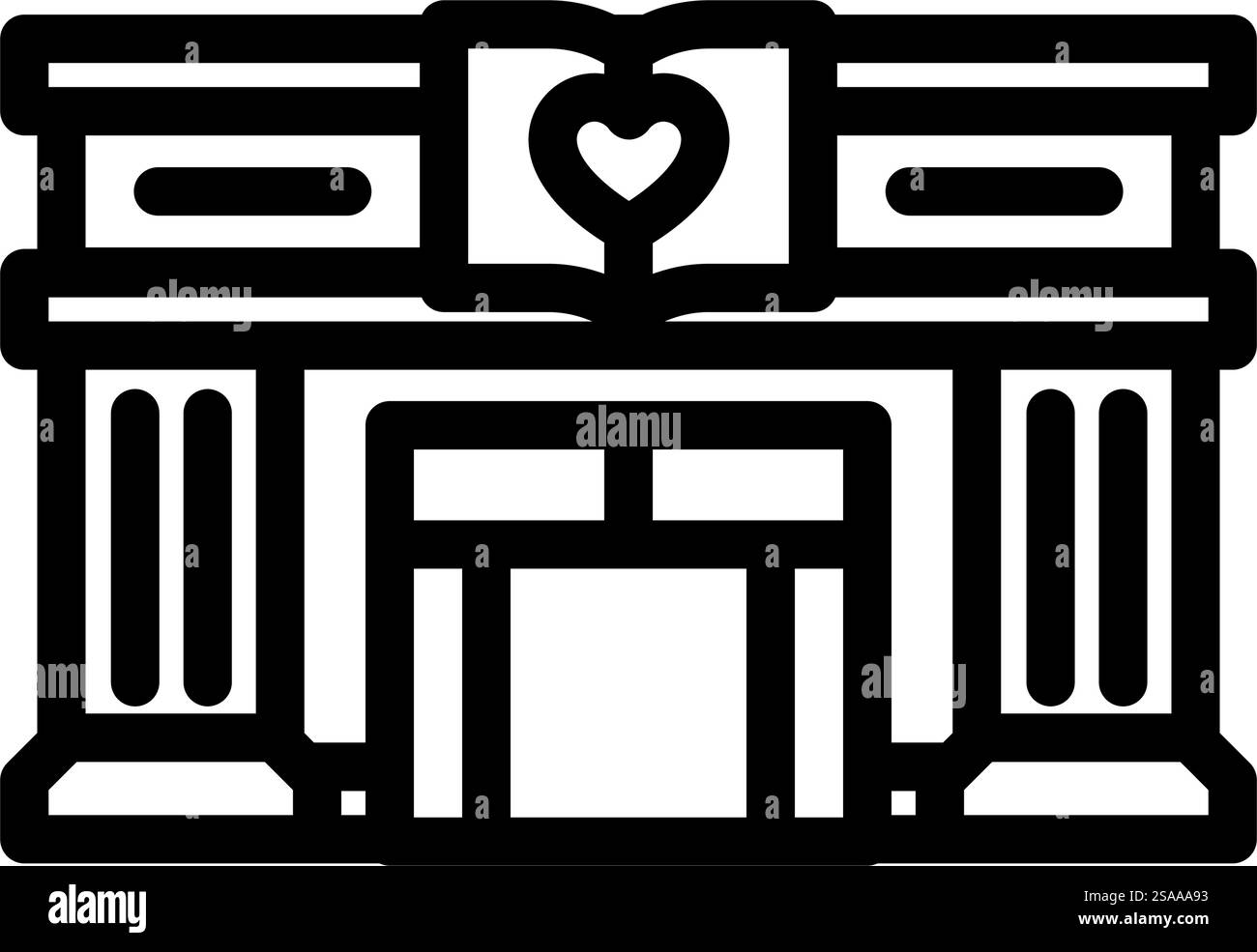 book club shop line icon vector. book club shop sign. isolated contour ...