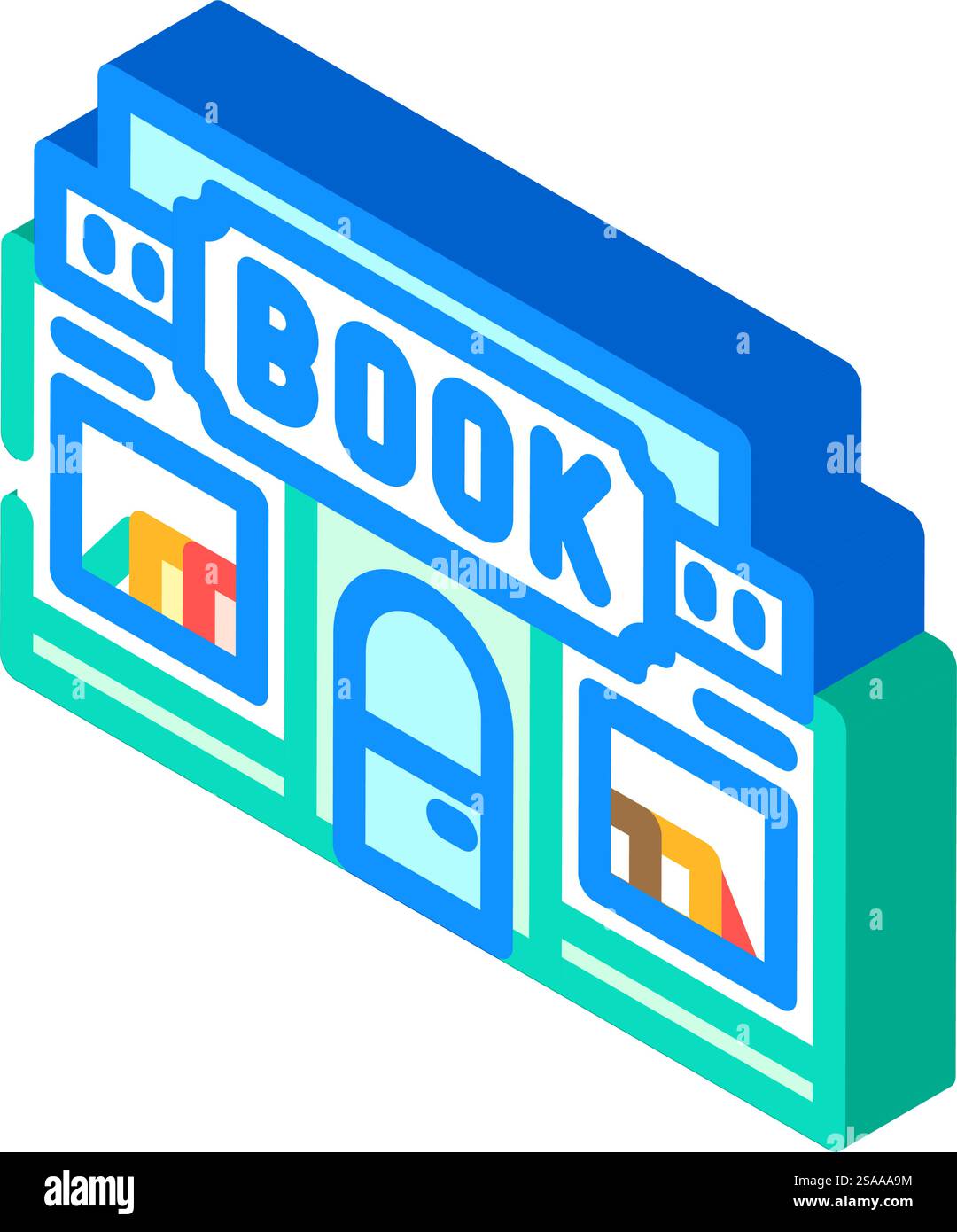 bookshop shop isometric icon vector. bookshop shop sign. isolated ...