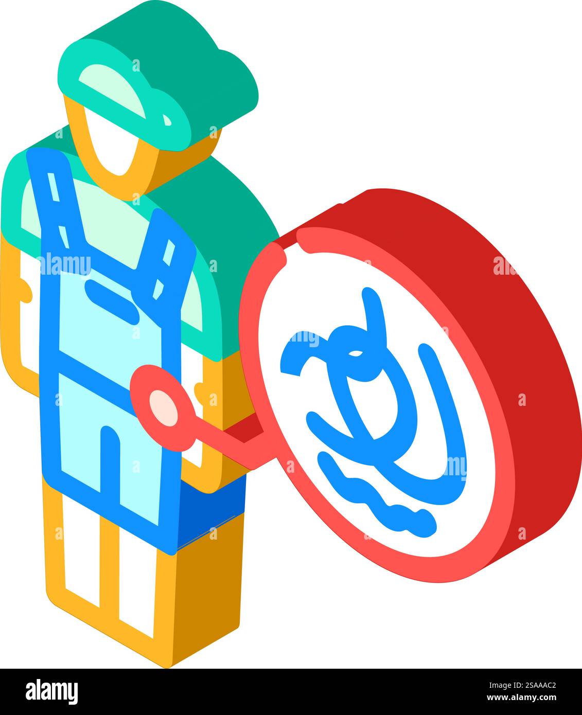 kid boy helminth worm isometric icon vector. kid boy helminth worm sign ...