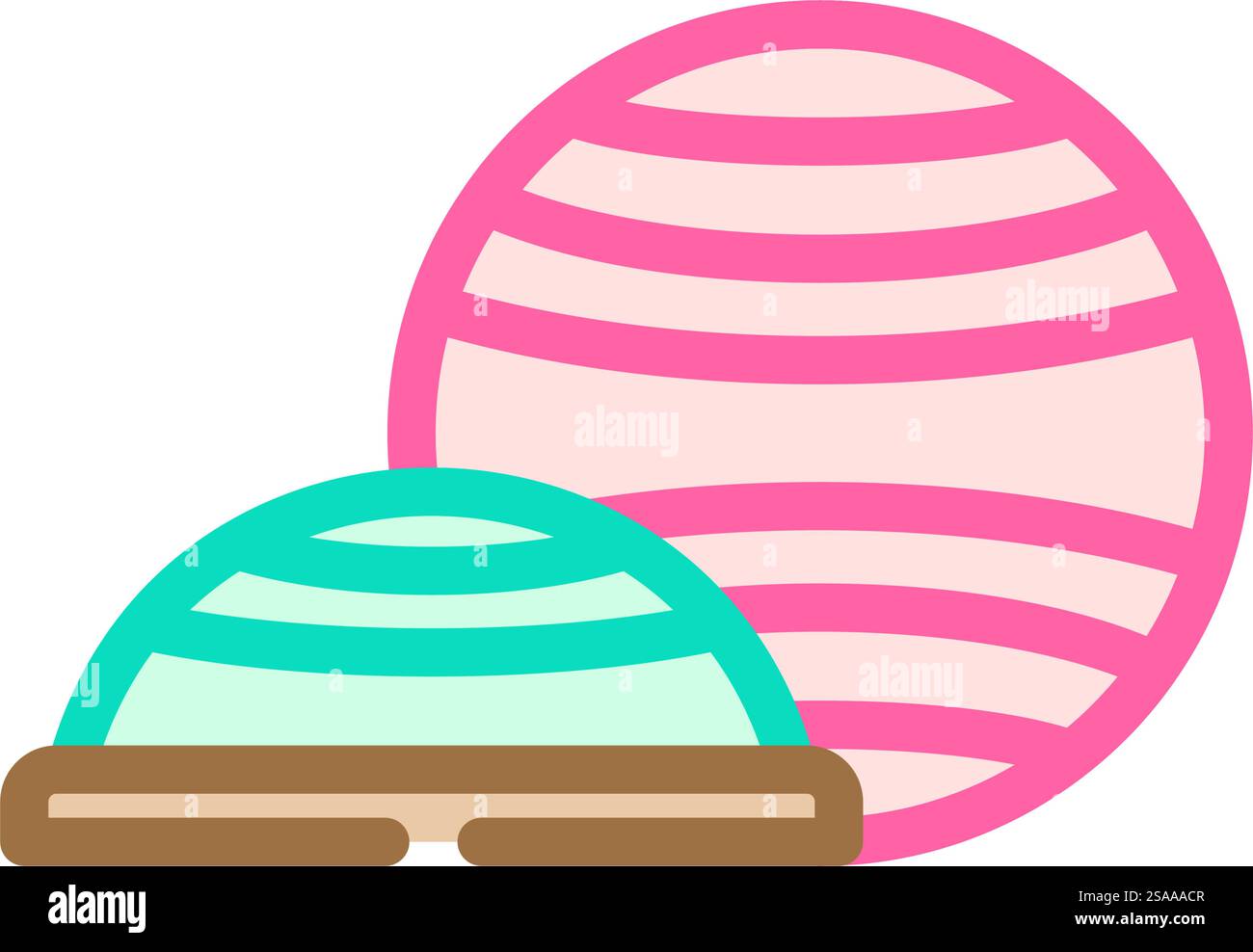 stability ball fitness tool color icon vector. stability ball fitness ...