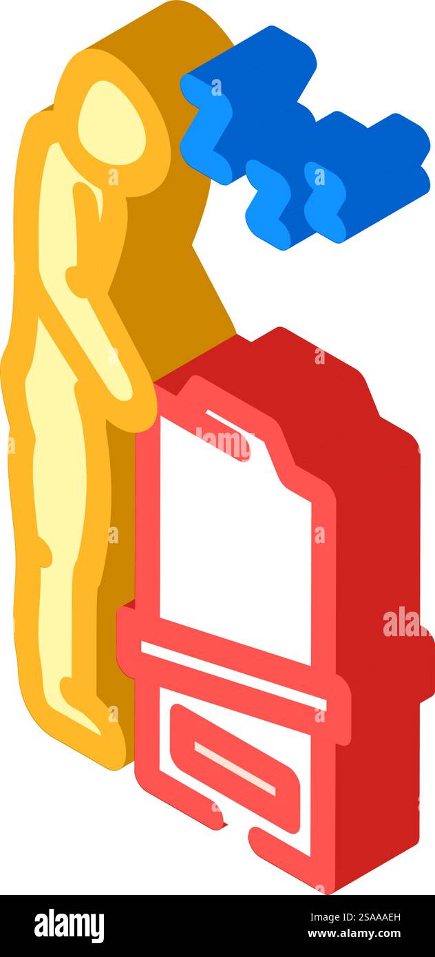fatigue weakness disease symptom isometric icon vector. fatigue ...
