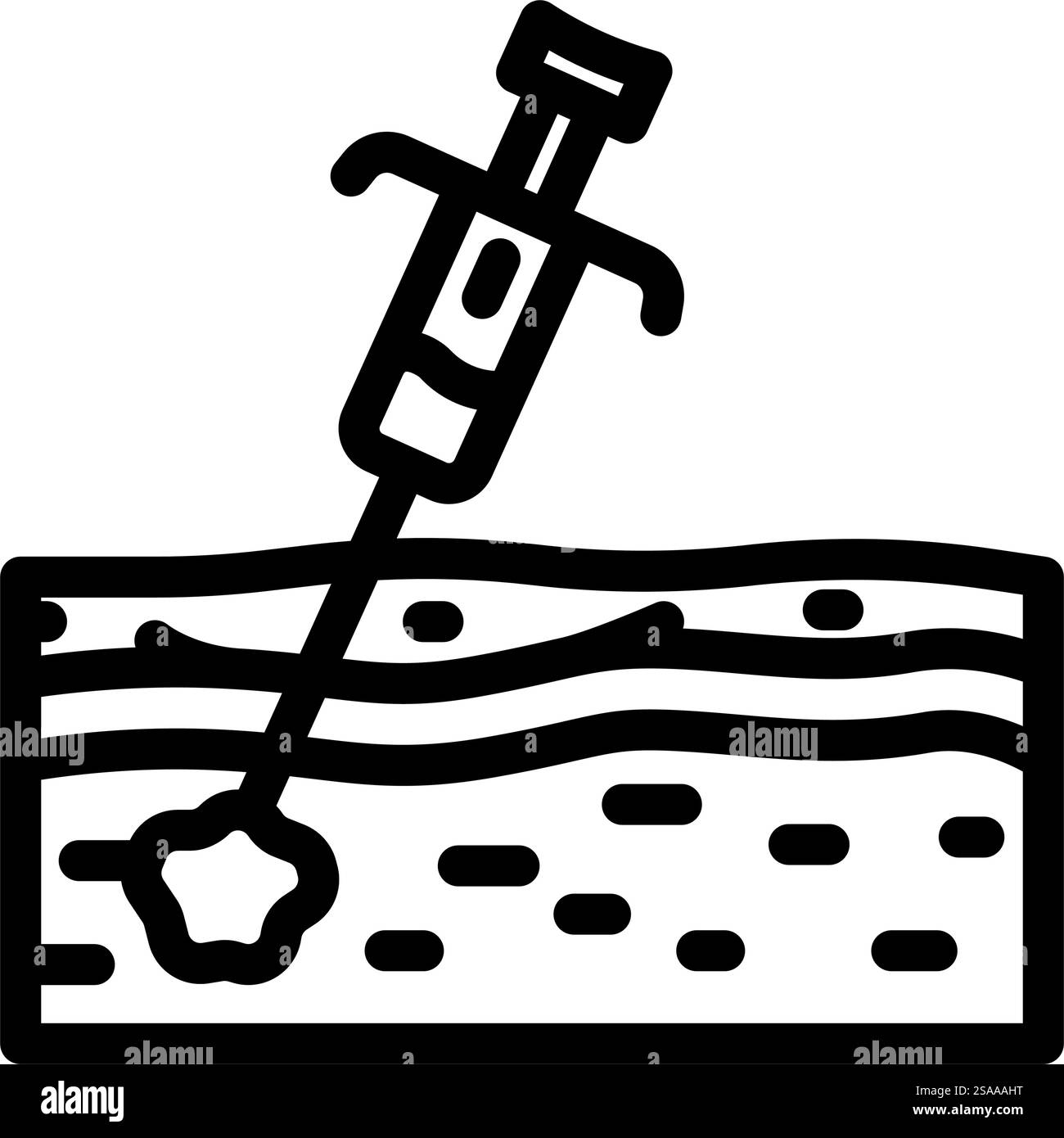 biopsy cancer treatment line icon vector. biopsy cancer treatment sign ...