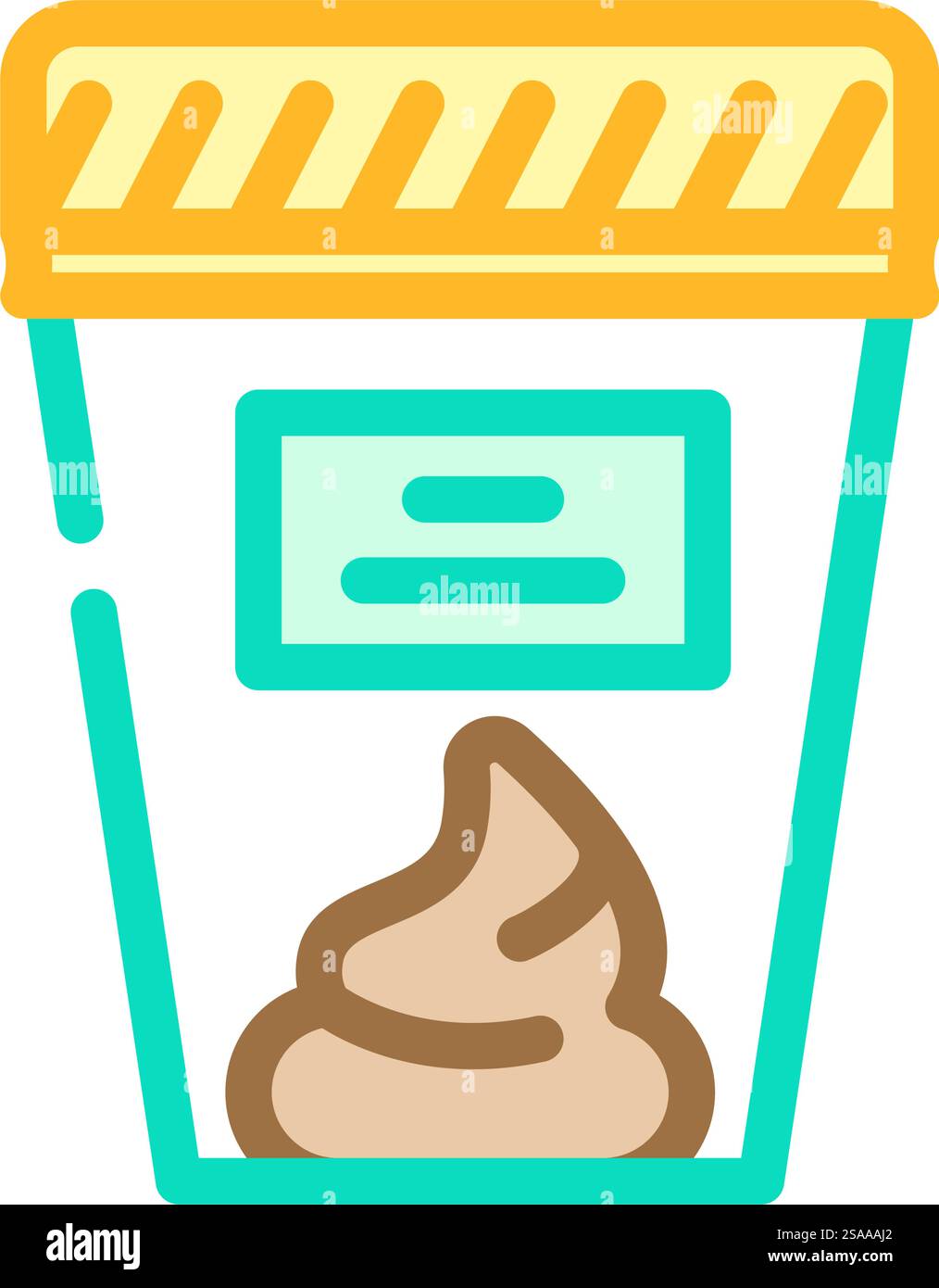 infested stool sample color icon vector. infested stool sample sign ...