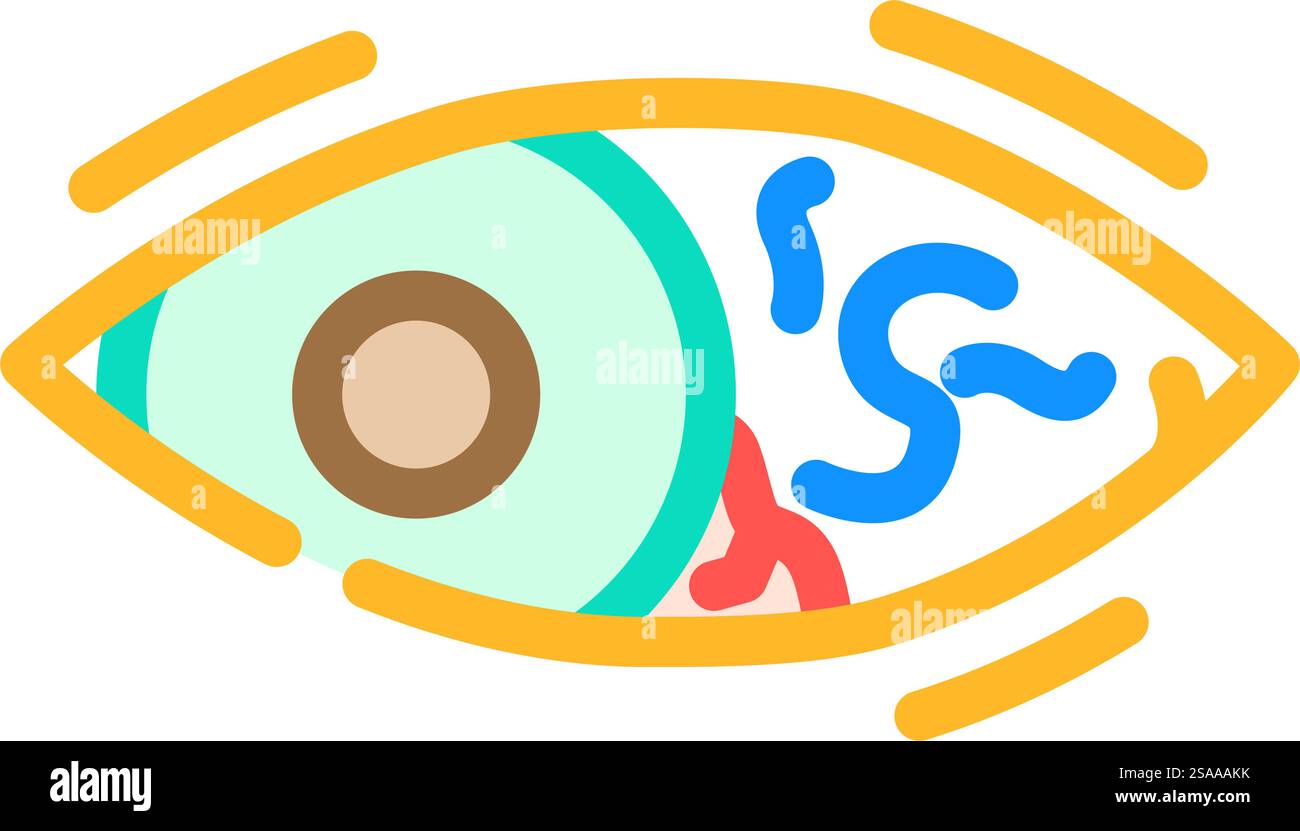human body worm parasite color icon vector. human body worm parasite ...