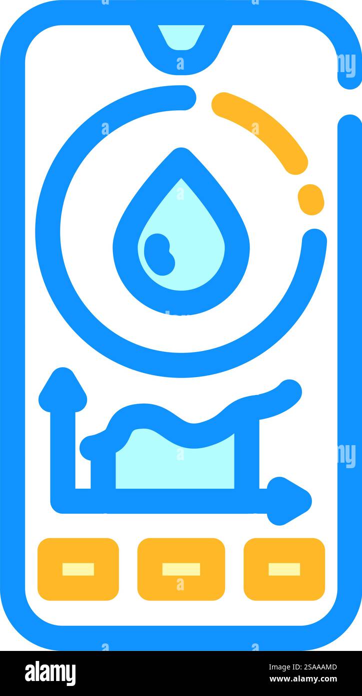saving app water color icon vector. saving app water sign. isolated ...