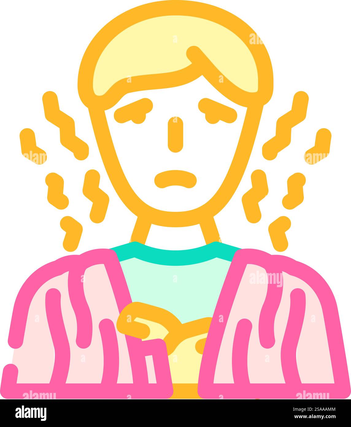 fever chills disease symptom color icon vector. fever chills disease ...