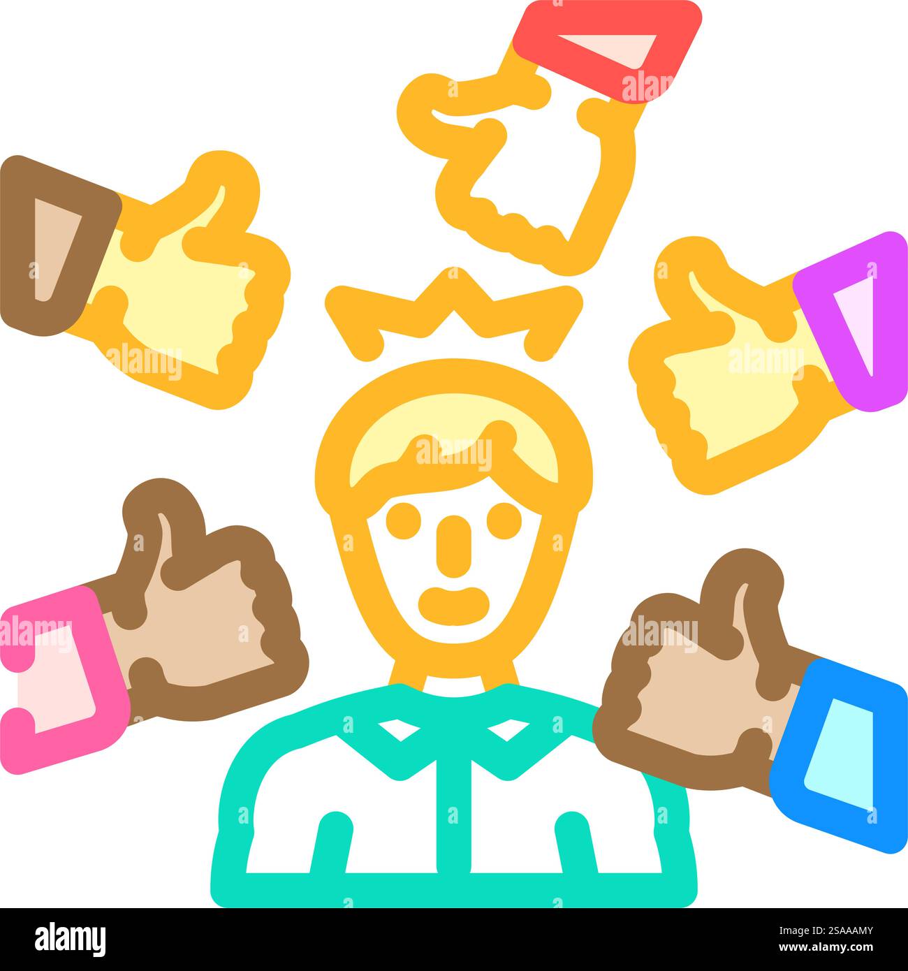 recognition success life color icon vector. recognition success life ...